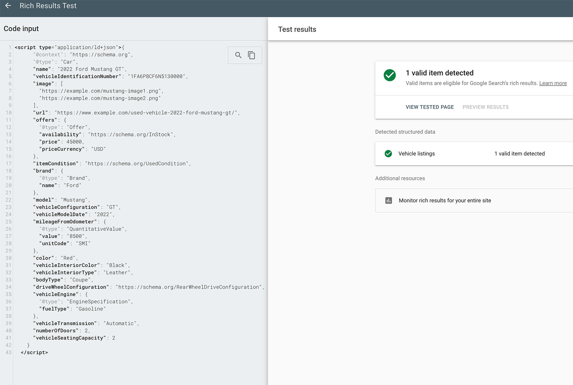 Vehicle listing (Car) structured data: A guide for car dealerships
